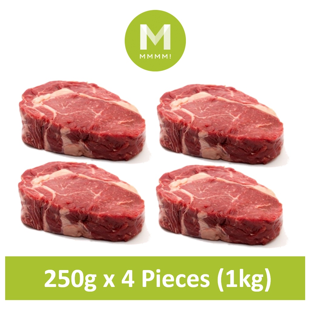 Frozen Beef Ribeye Steaks (250g x 4 Pieces) | Shopee Singapore