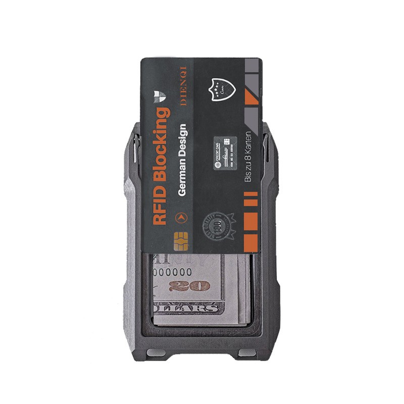 New RFID Blocking Metal Aluminum Wallet for Men with Nylon lanyard ...