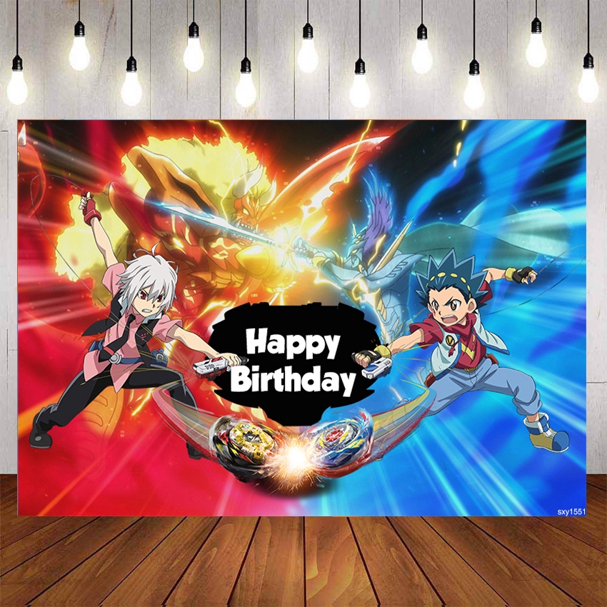 Beyblade Brust Backdrops For Boys Birthday Party Photography ...