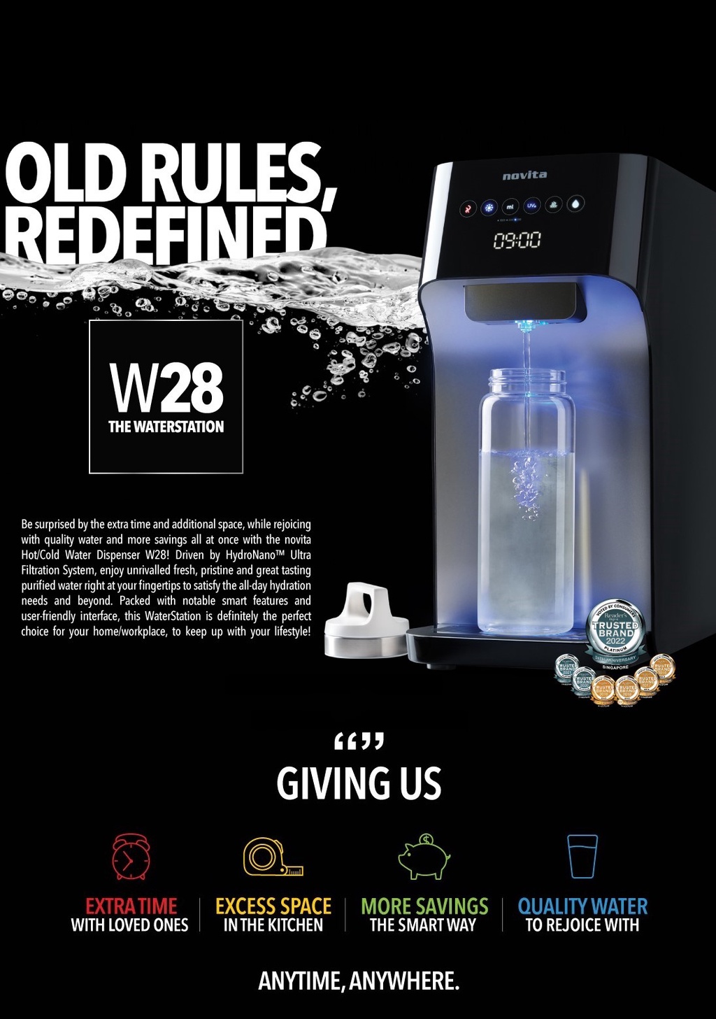 novita Hot/Cold Water Dispenser W28, The WaterStation, Water Purifier ...