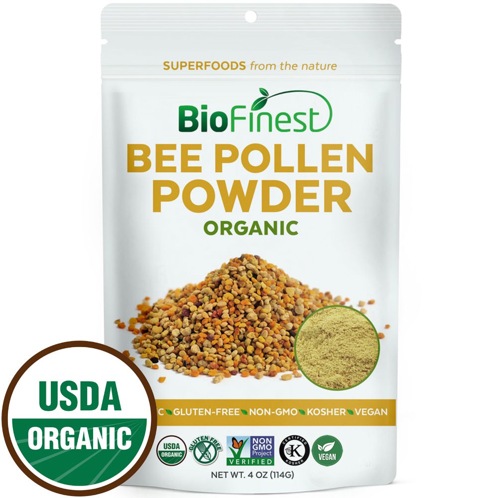 Biofinest Bee Pollen Powder Organic Raw Pure Superfood 114g - Detox ...