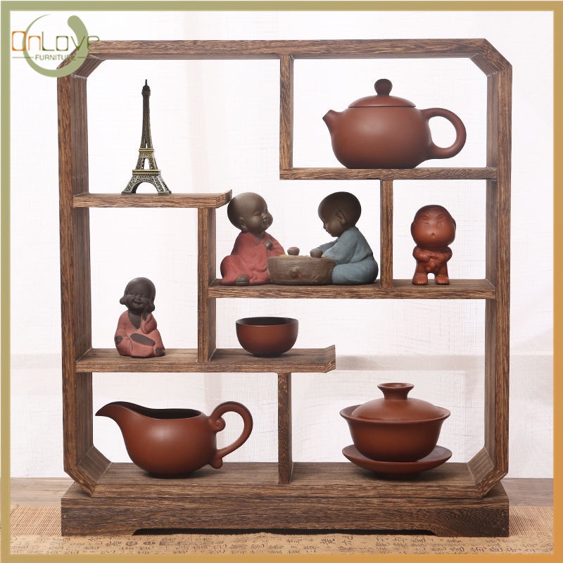 Display stand Antique Shelf Small Solid Wood Chinese Mini wooden rack ...