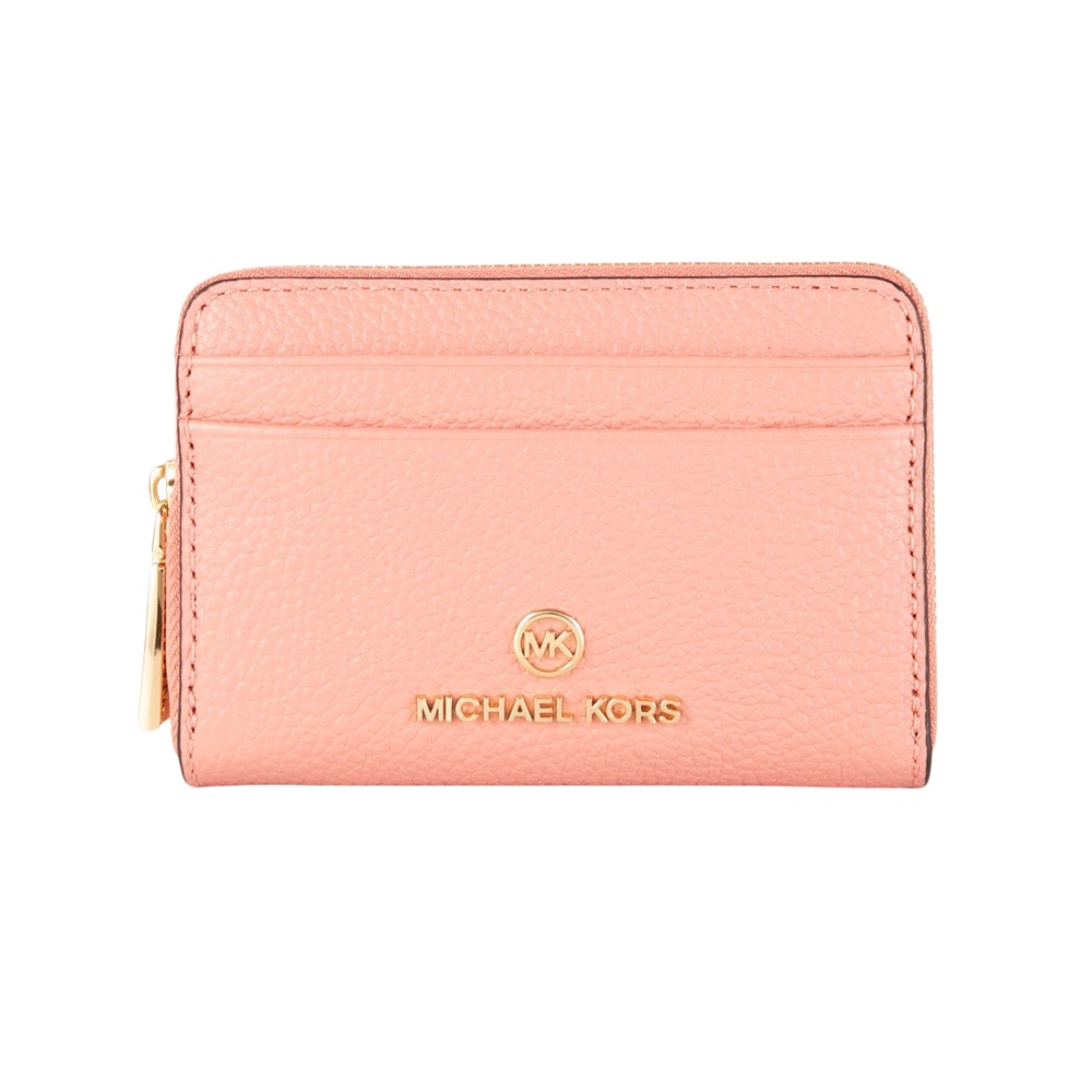 Michael Kors Counter Style Jet Set Gold Letter Leather Zipper Coin ...