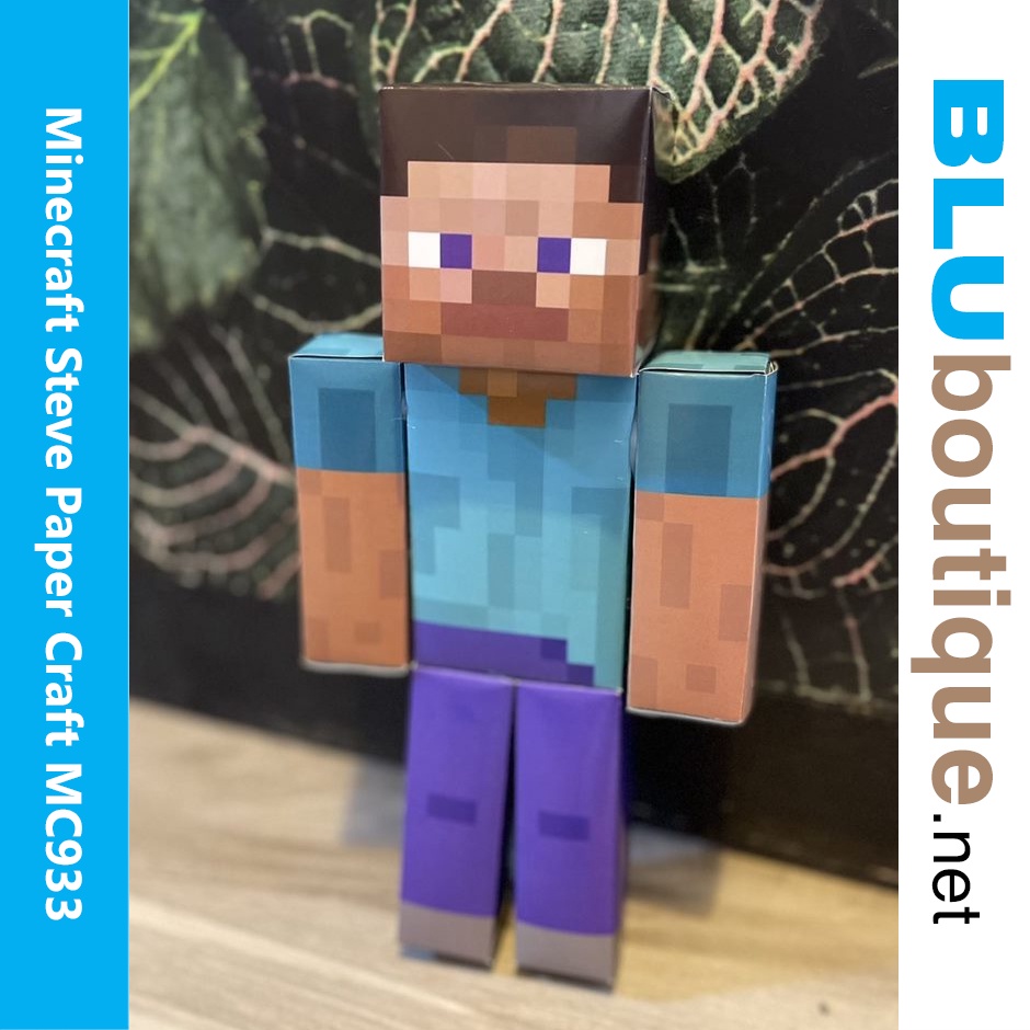 Minecraft Steve Paper Craft Papercraft 25 cm height | Shopee Singapore