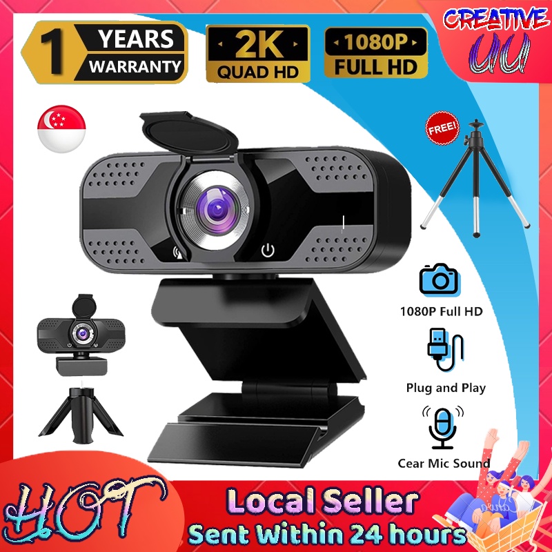 🔥【SG Ready Stock】🔥 1080P 2K FULL HD Webcam Web Camera with Microphone ...