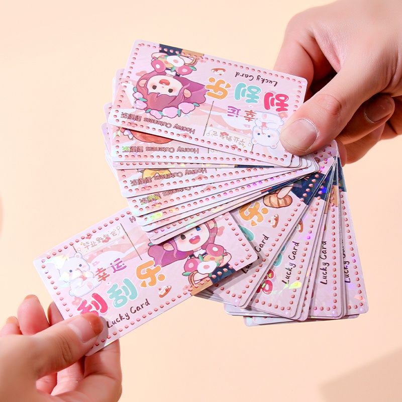 20 Sheets Cartoon Cute Scratch-off Cards Thicken DIY Lucky Cards ...