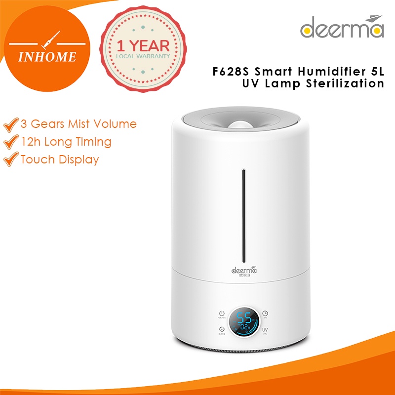 Deerma F628S Smart Humidifier 5L UV Lamp Sterilization 3 Gear 12H Timing Touch Display Low Noise ...