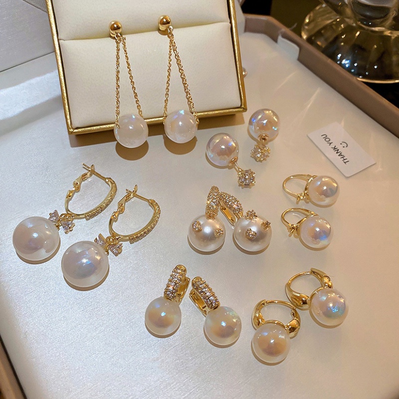 Luxurious Fashion Gorgeous Colorful Pearl Earrings High-End Feeling ...