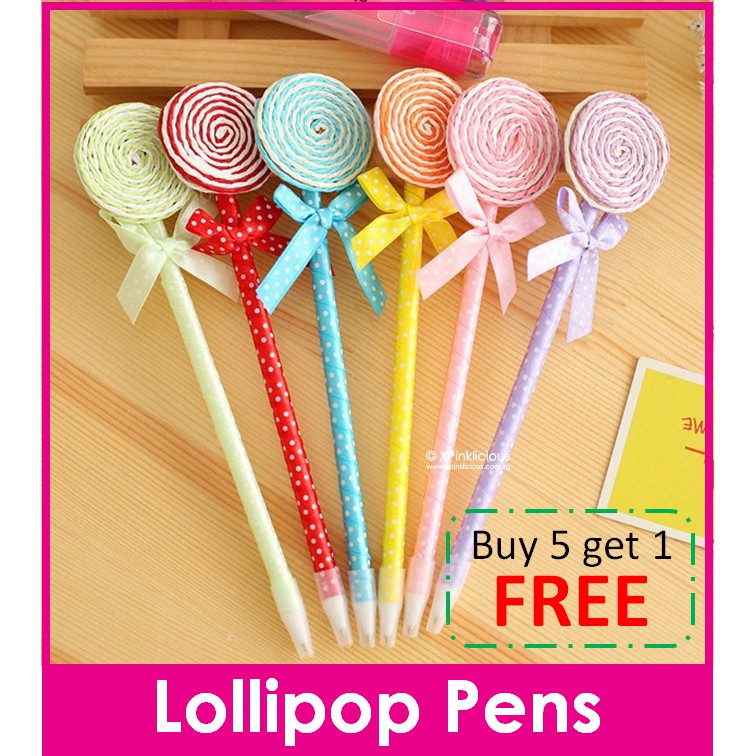 Lollipop Pen /teachers day gift/Goodie Bag/Children Day [Buy 5 Get 1 ...