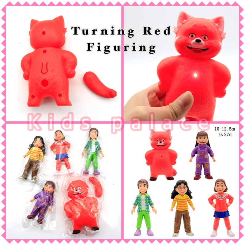 Turning Red Figuring brand new .. figuring can stand up !! 5pcs set as ...