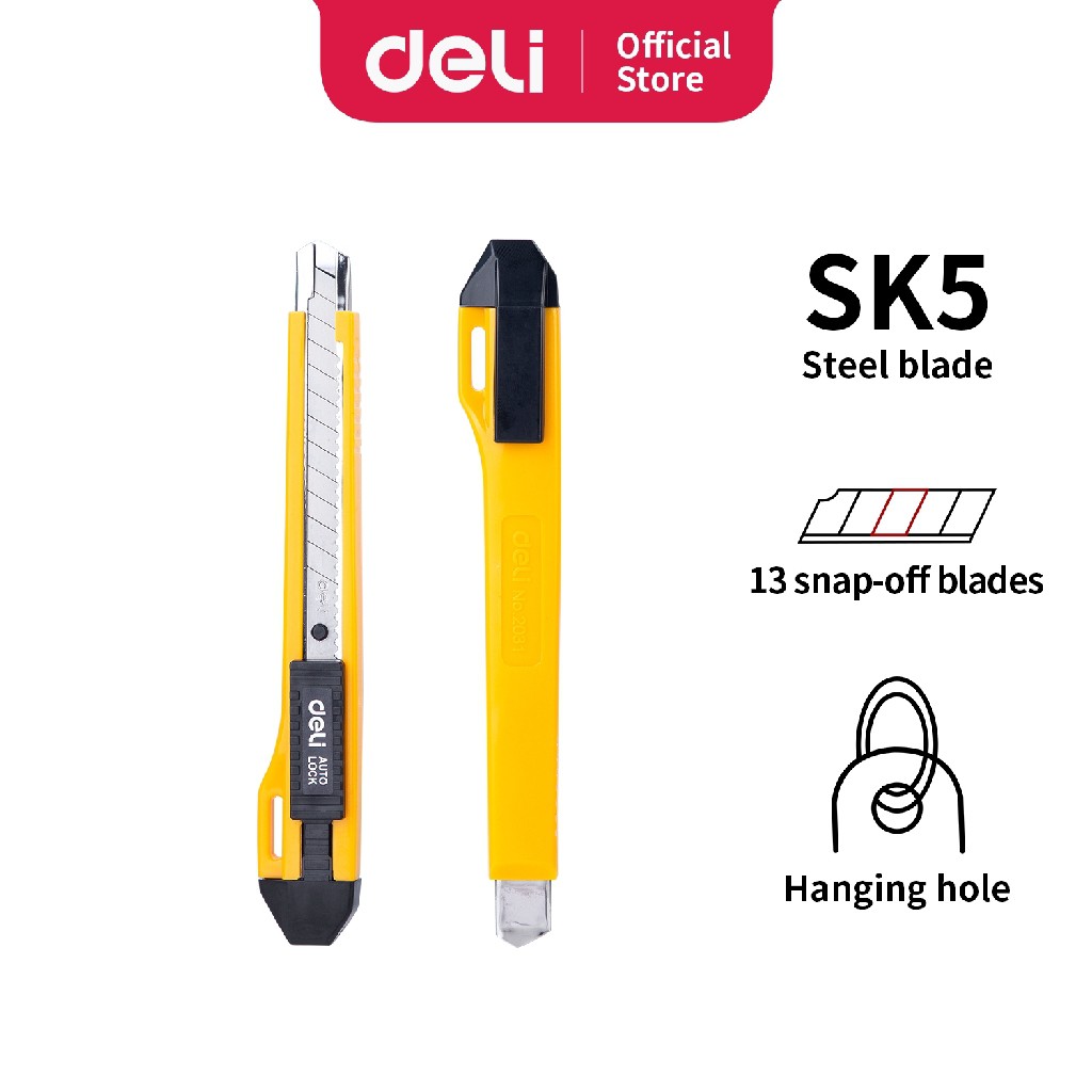 Deli Small Cutter Penknife E2031 | Shopee Singapore