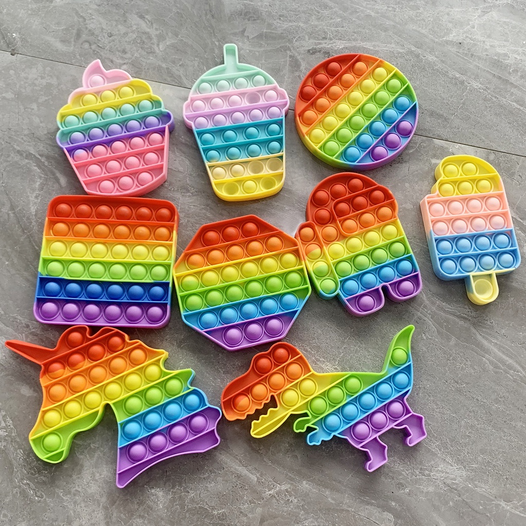 Pop it Fidget Baby Toy Kids Toys Push pop push bubble stress relief ...