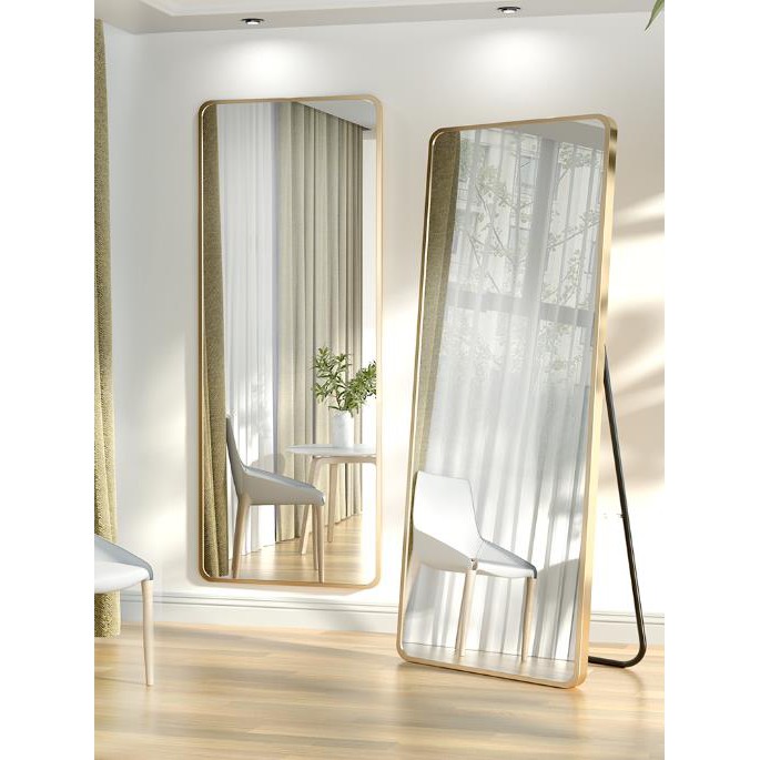 Full body mirror bedroom wall fitting mirror girl dressing mirror ...