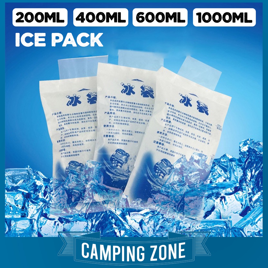 4 Size Reusable Ice Bag Pack Water Injection Cooler Frozen Food Seafood ...