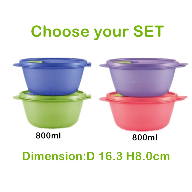 Tupperware Crystalwave Bowl (2) **Microwaveable Food Container**/ Lunch ...