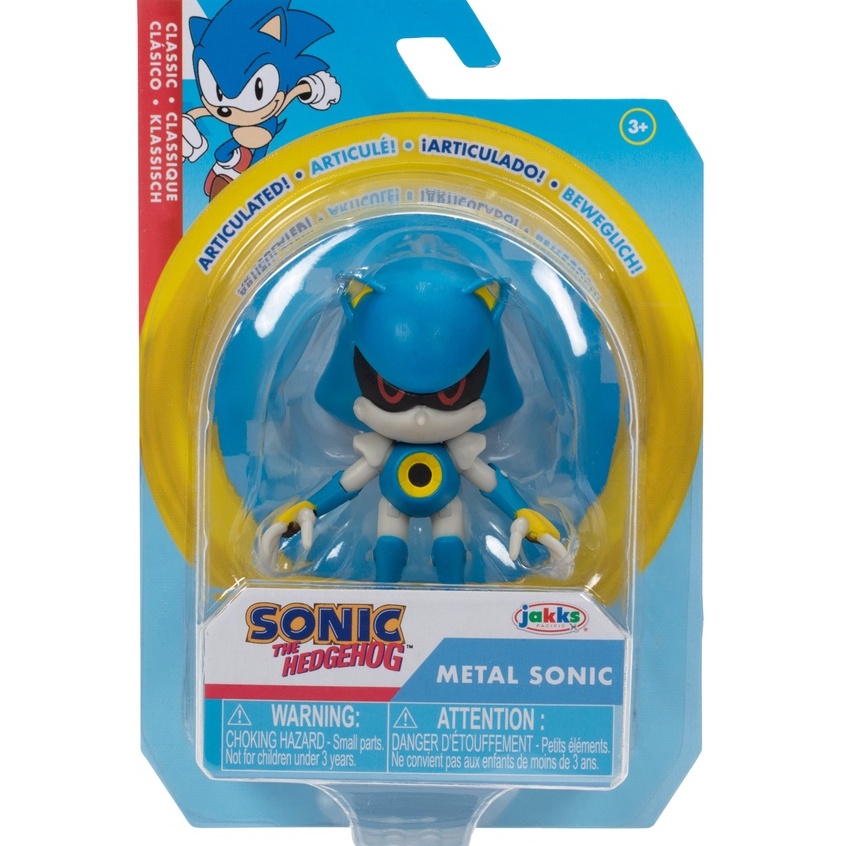 Sonic The Hedgehog 2.5-inch Classic Metal Sonic Action Figure, Bendable ...