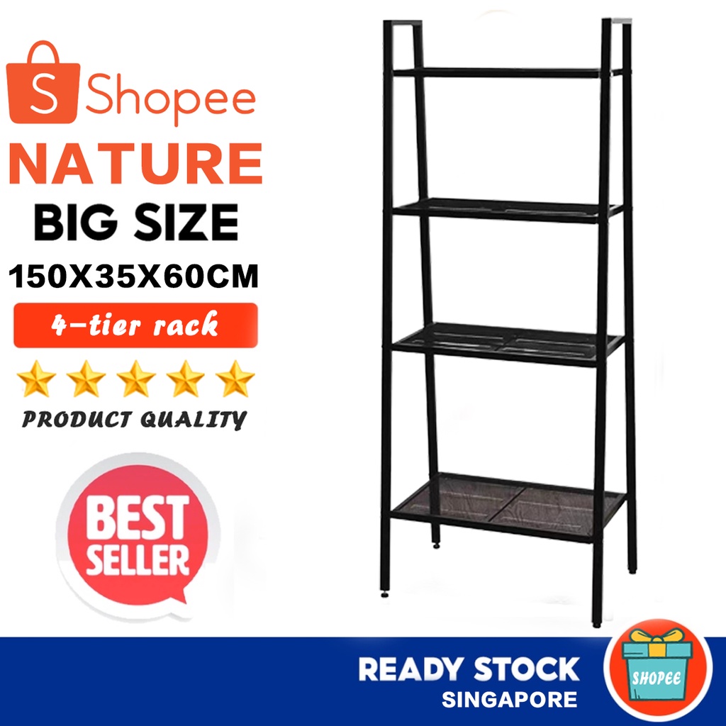 4-tier rack book shelf shelf storage plant rack organizer tier rack ...