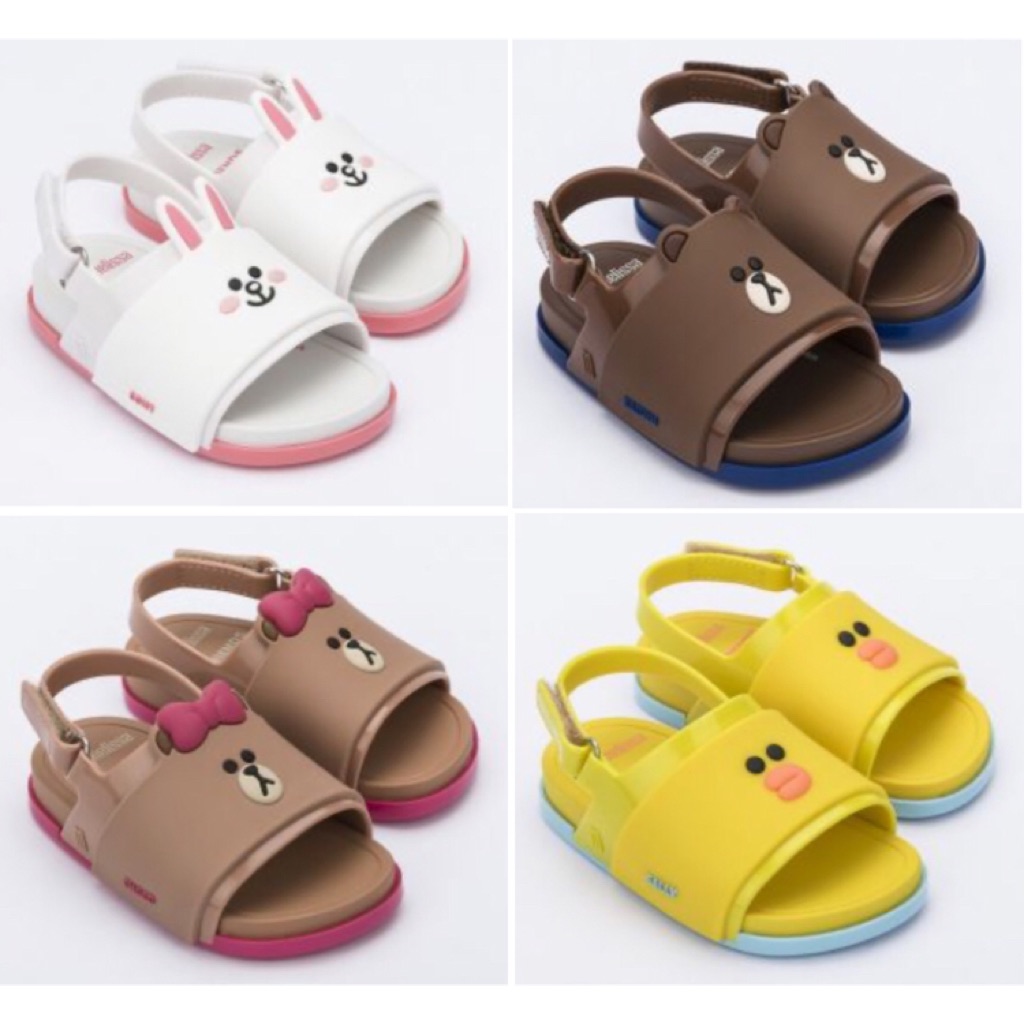 Mini Melissa Beach Slide Sandal + Line Friends | Shopee Singapore