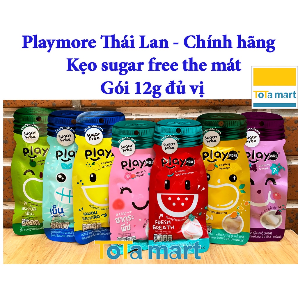 Genuine sugar free Thailand Playmore Candy 12g Pack Of 12g. | Shopee ...
