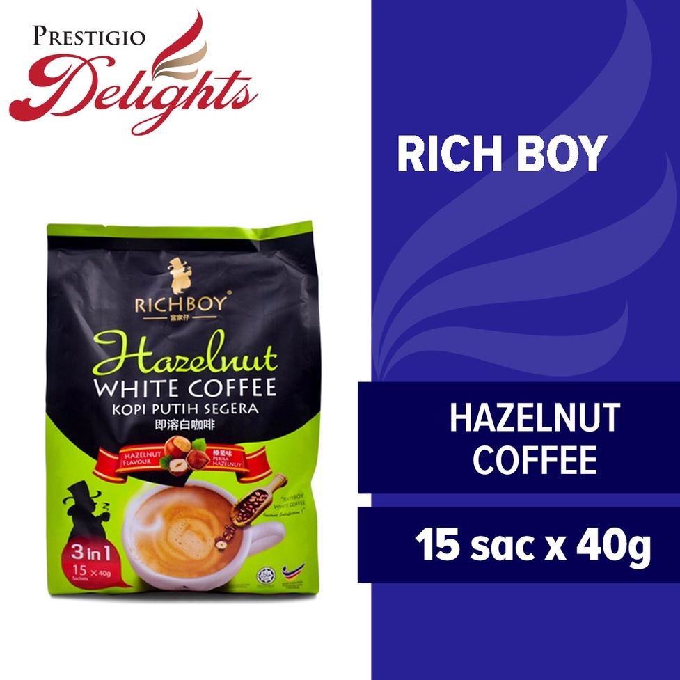 Richboy 3 in 1 Hazelnut White Coffee (15 x 40g) | Shopee Singapore