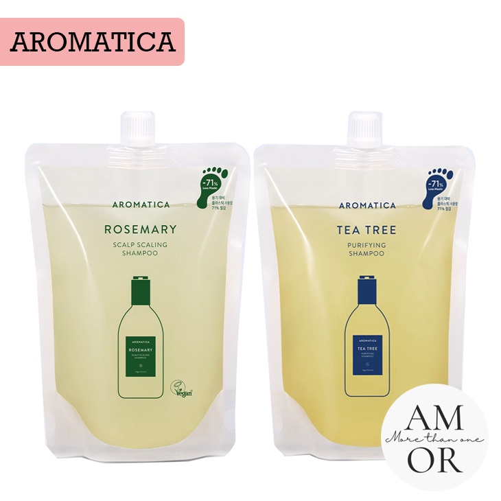 [Aromatica] Shampoo Refill 500ml (Rosemary/Tea tree) | Shopee Singapore