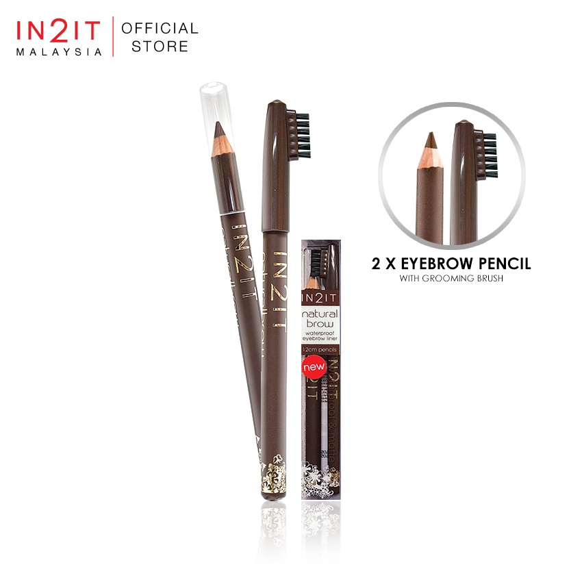 IN2IT Natural Brow Waterproof Eyebrow Liner (NBT) [Halal Certified ...