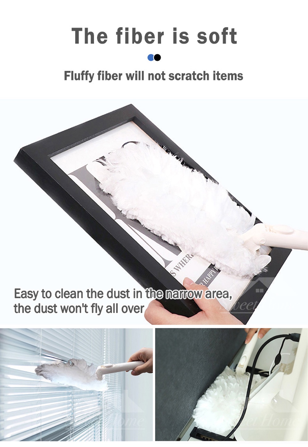 [Free 2 Mop head] Japan Condor Satto Handy Mop with Storage Box Duster ...