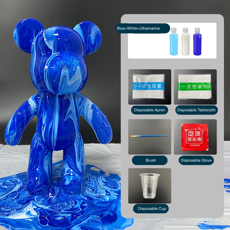 DIY Fluid Bearbrick White Embryo Pouring Bear Brick Set | Shopee Singapore