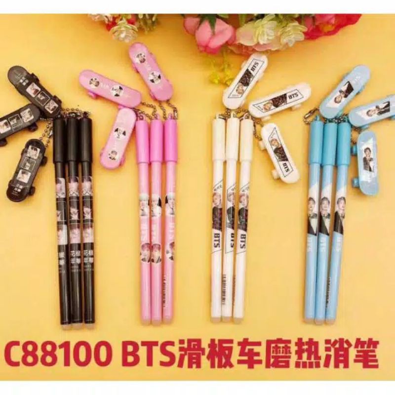 Bts Skateboard Pens Contents 12 Pcs | Shopee Singapore