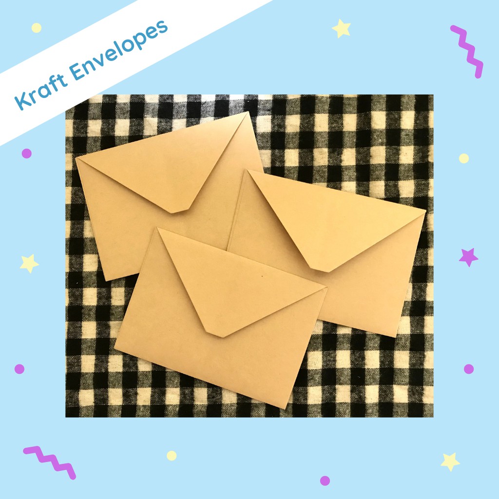 📬 Kraft brown paper envelopes 📬 | Shopee Singapore