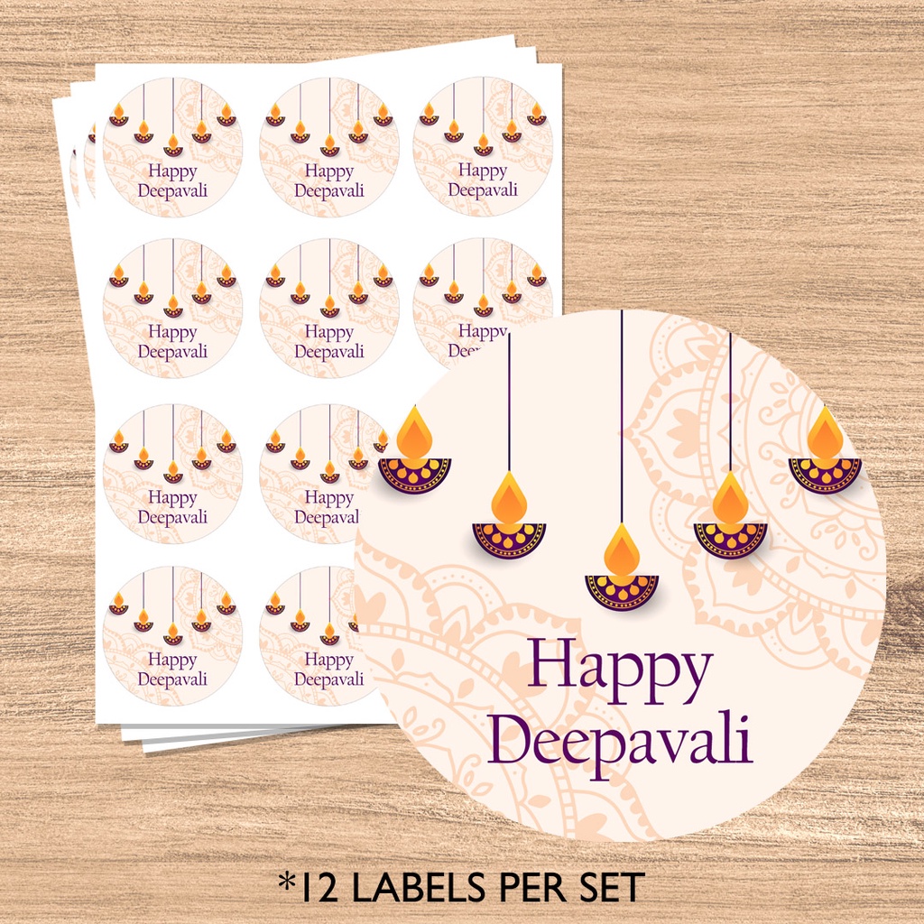 Non-Custom order: Diwali Stickers Labels Deepavali Sticker Labels Happy ...