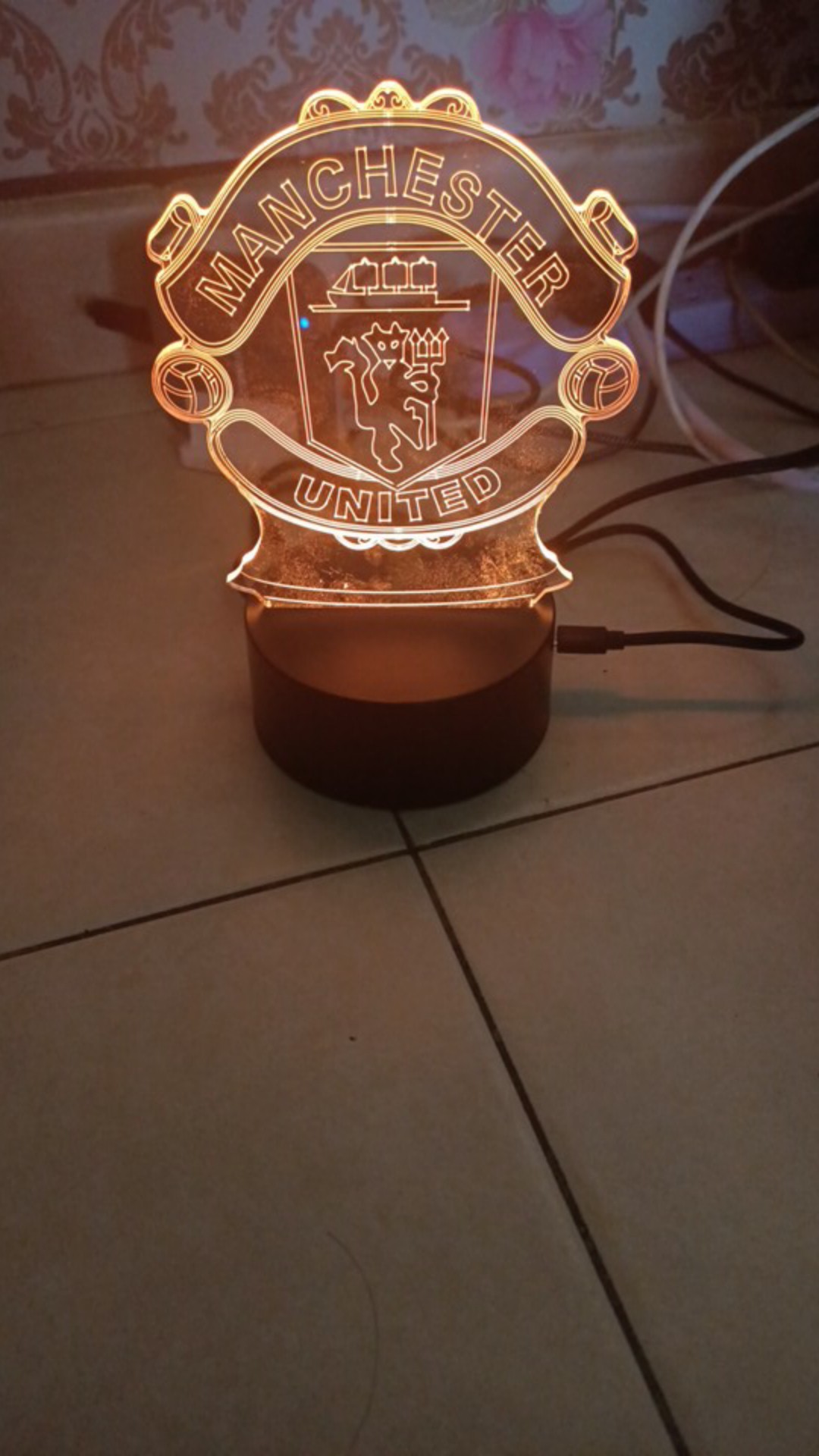 Football Club 3D Night Light Real Madrid FCB Man Utd Lamp 7 Colors ...