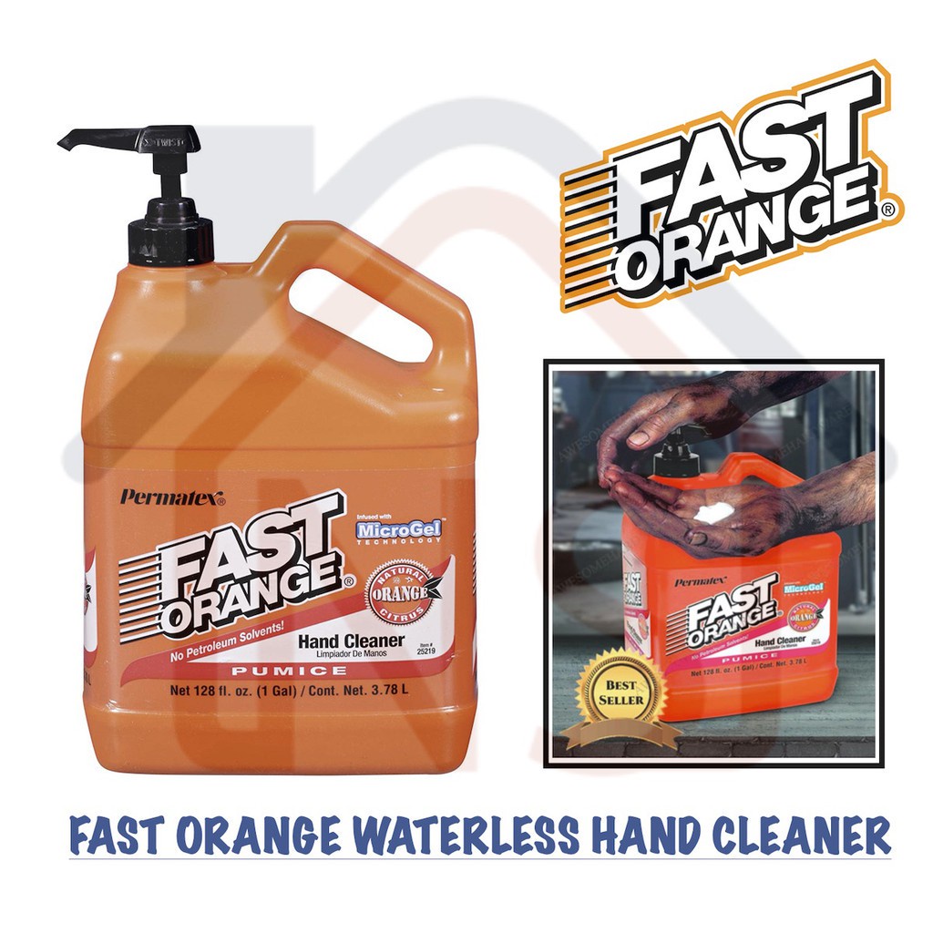 PERMATEX Fast Orange Micro Gel Waterless Hand Cleaning Citrus Lotion ...