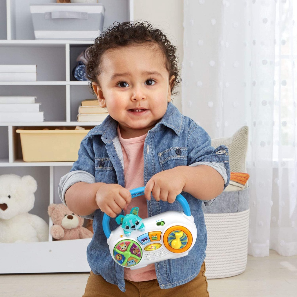 VTech Tune and Learn Boombox Toy Radio Learn to the beat about music ...