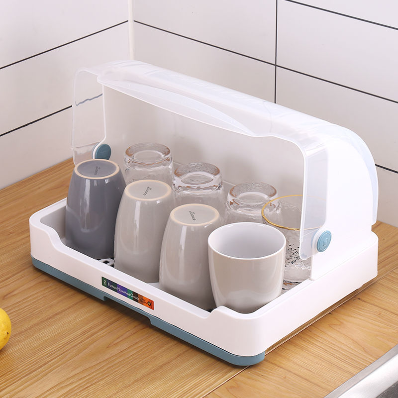 Plastic cup holder thickened drip dustproof shelf creative household ...