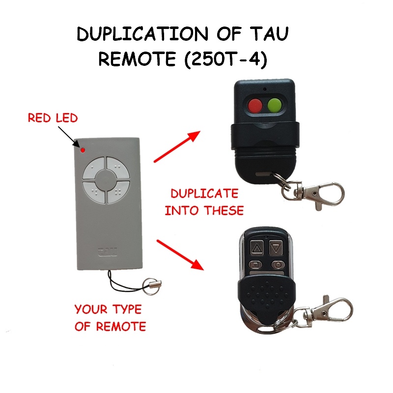 Duplication of TAU gate remote (Model 250T-4) service | Shopee Singapore