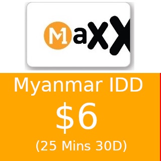 M1 Maxx Myanmar IDD $6 (25 Mins 30D) | Shopee Singapore