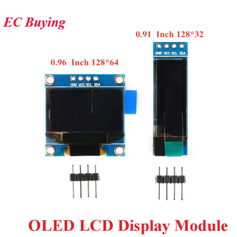 0.91 0.96 Inch I2C IIC Serial White OLED LCD Display Module 128x32 ...