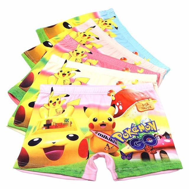 1pc 3pcs Girl Underwear Cartoon Pikachu Cozy Briefs Lovely Pokemon