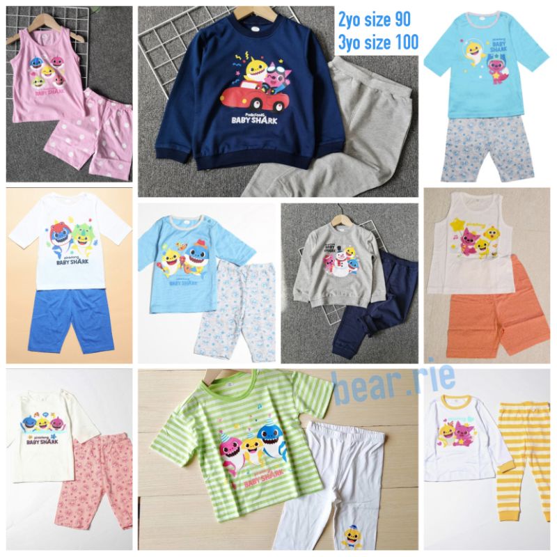 2yo 3yo pinkfong baby shark shirt baby shark clothes set pyjamas happy ...