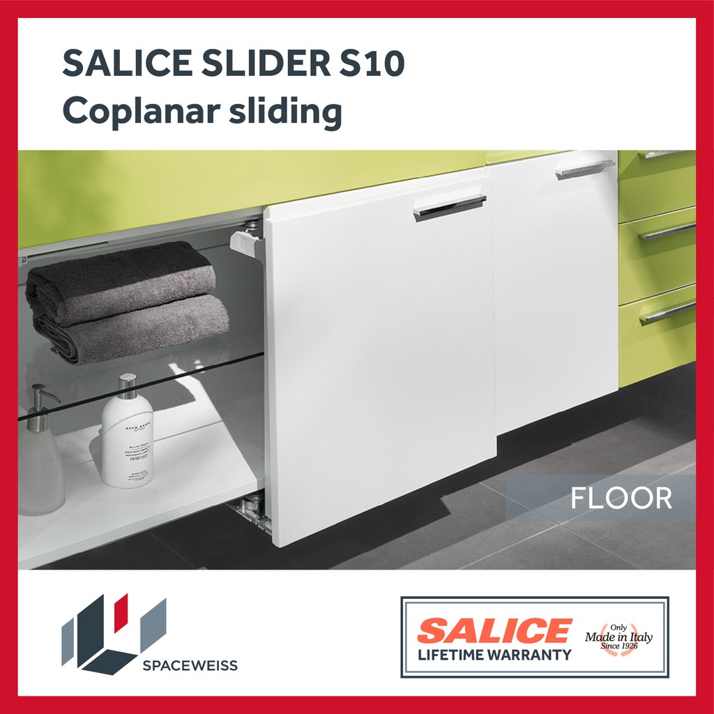 SALICE, SLIDER S10 - Coplanar sliding system for small unit cabinets ...