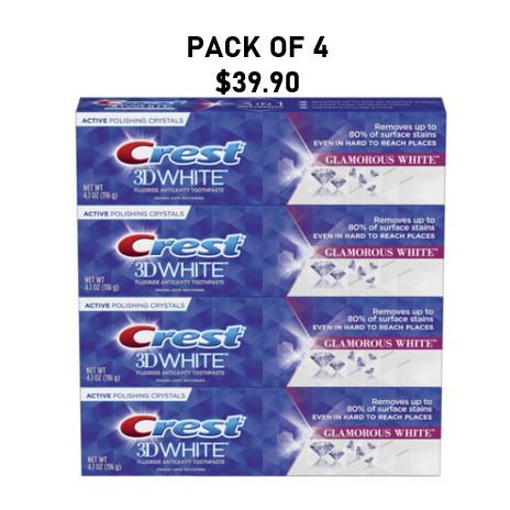 Crest 3D White Luxe Glamorous/ Luminous Mint White Toothpaste [pack of ...