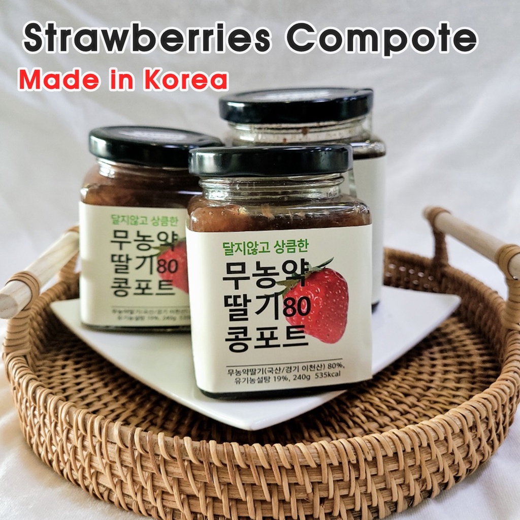 [Made in Korea] Korean Real HandMade Strawberry Jam Organic Pesticide ...