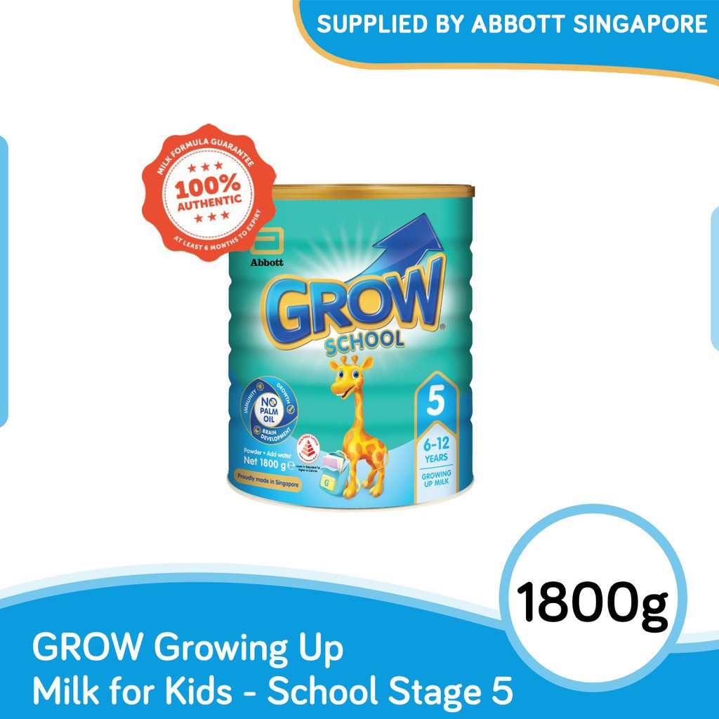 GROW Growing Up Milk for Kids - School Stage 5 (6 - 12 years) - 1.8kg ...