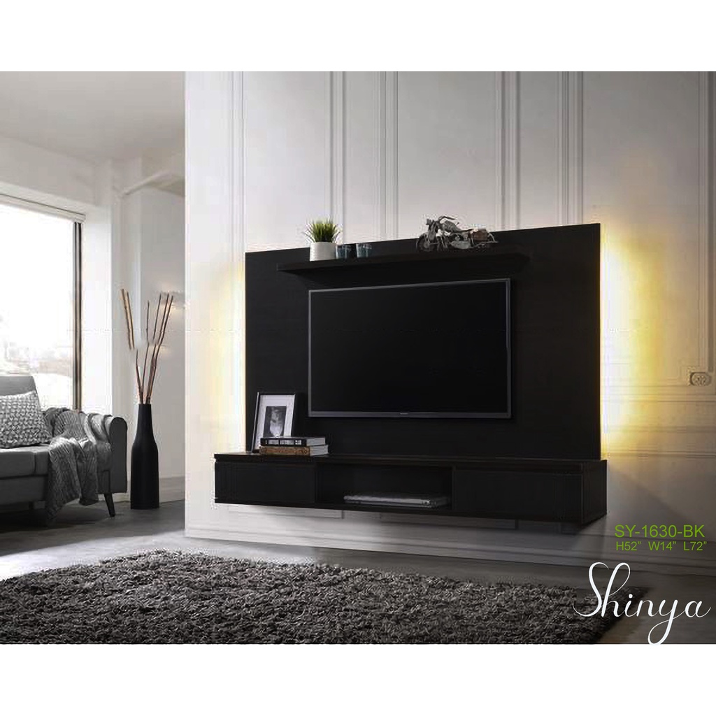 Modern Contemporary Feature Wall-Mounted TV Cabinet (4ft, 5ft, 6ft, 7ft ...