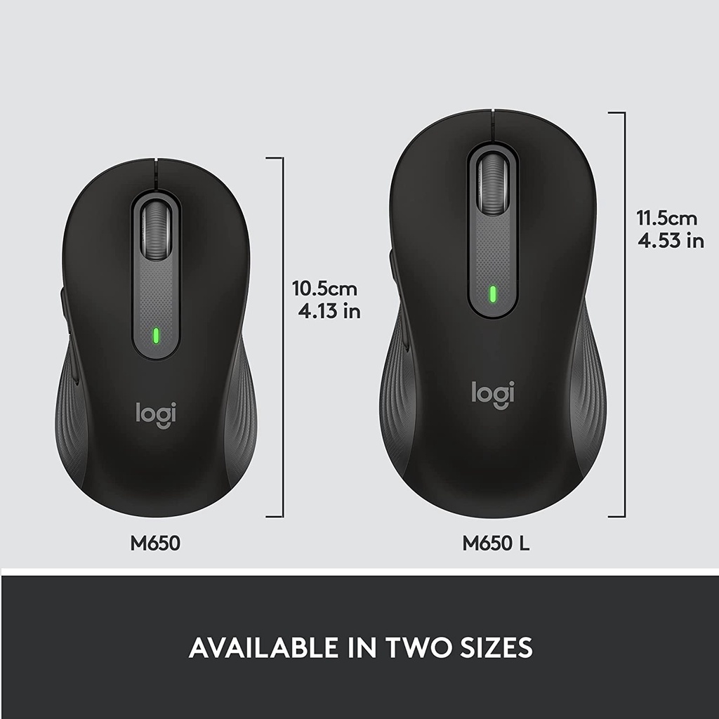 Logitech Signature M650 Wireless Mouse - Silent Clicks, Customisable ...