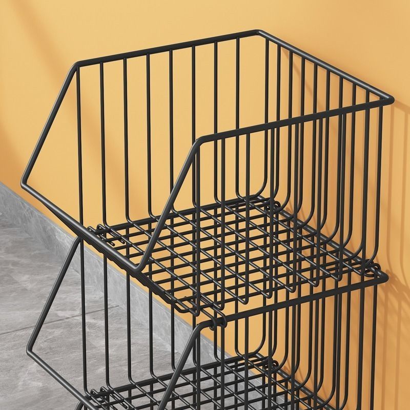 Kitchen Storage Rack Floor Multi-Layer Vegetable Basket Sundries ...