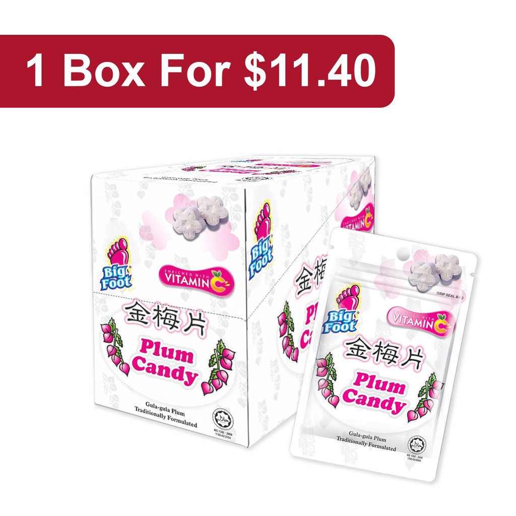 Big Foot Plum Candy 25g x 12s | Shopee Singapore