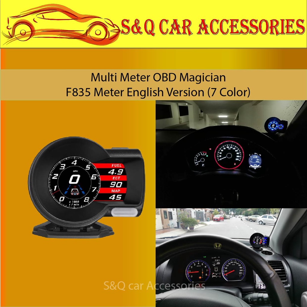 Multi Meter OBD Magician F835 Meter English Version (7 Color) | Shopee ...