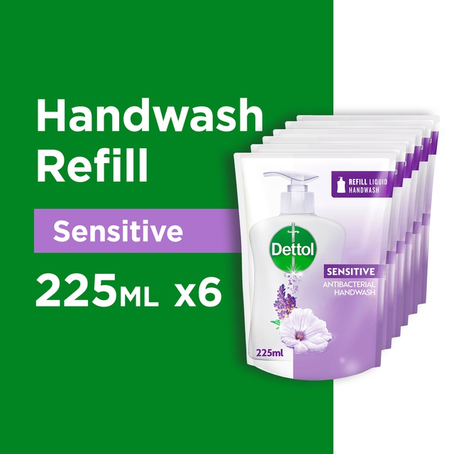 [Bundle of 6] Dettol Anti-Bacterial Hand Wash -Sensitive - Refill Pouch ...